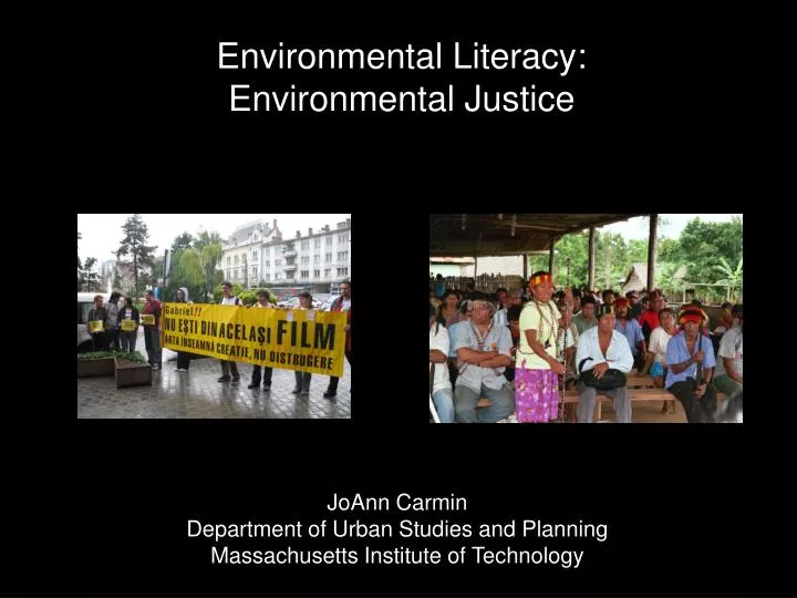 PPT - Environmental Literacy: Environmental Justice PowerPoint ...