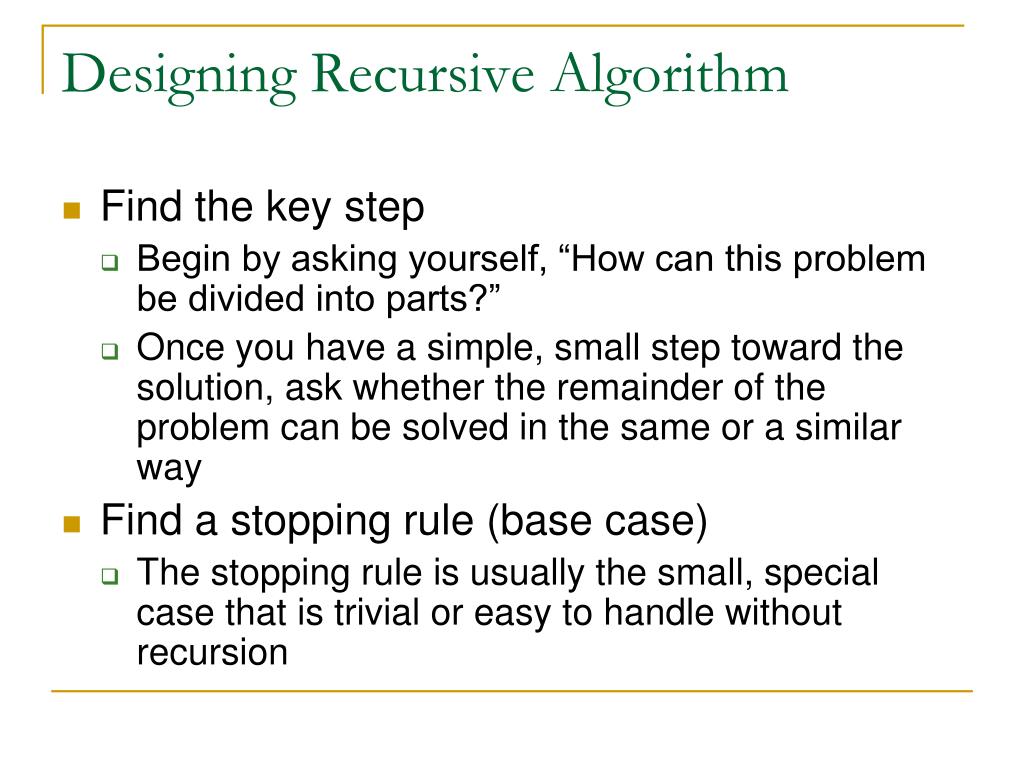 PPT - A Review of Recursion PowerPoint Presentation, free download - ID ...
