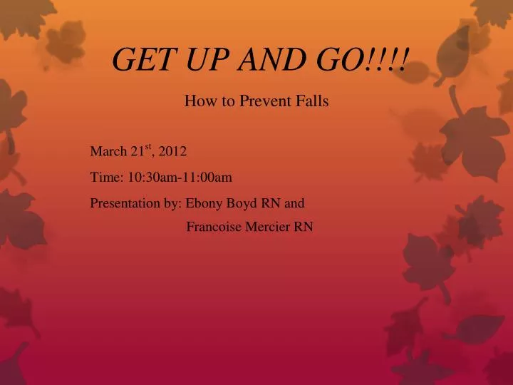 PPT - Fall prevention: 6 tips to prevent falls. Falls put you at risk ...