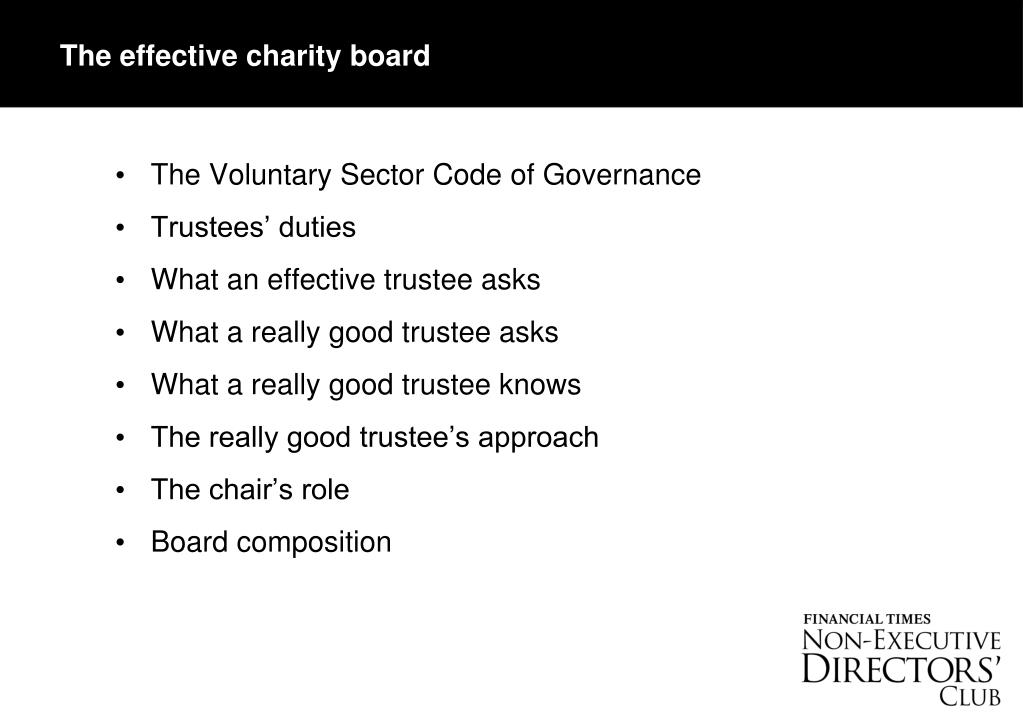 PPT - Being a Charity Trustee Thursday 3 May 2012 PowerPoint ...
