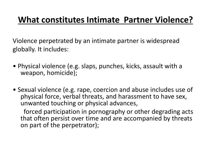 PPT - INTIMATE PARTNER VIOLENCE PowerPoint Presentation - ID:6822767
