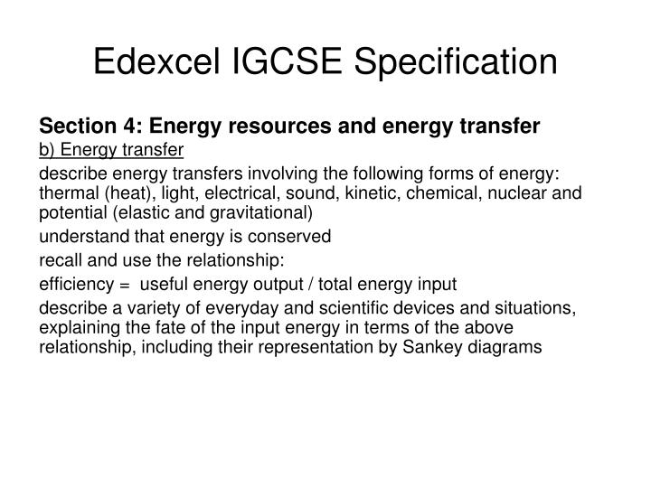 PPT - EDEXCEL IGCSE PHYSICS 4-1 Energy Transfers PowerPoint ...