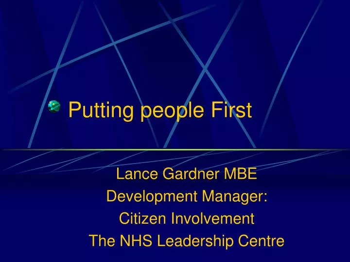 PPT - Putting people First PowerPoint Presentation, free download - ID ...