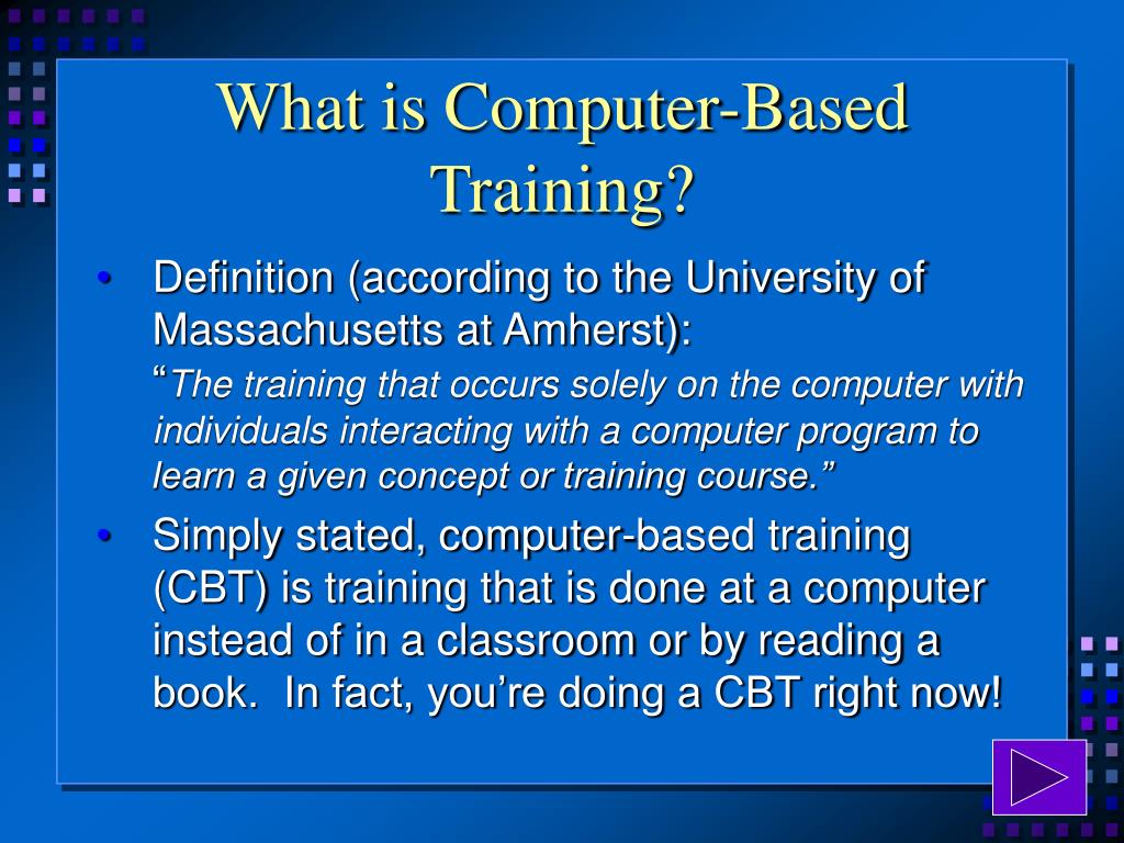PPT Computer Based Training PowerPoint Presentation Free Download 