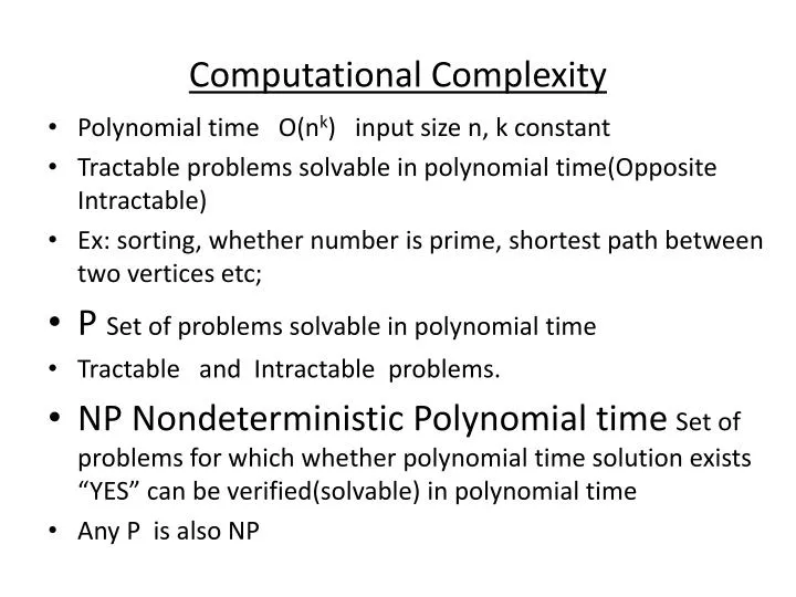 PPT - Computational Complexity PowerPoint Presentation, free download - ID:6823672