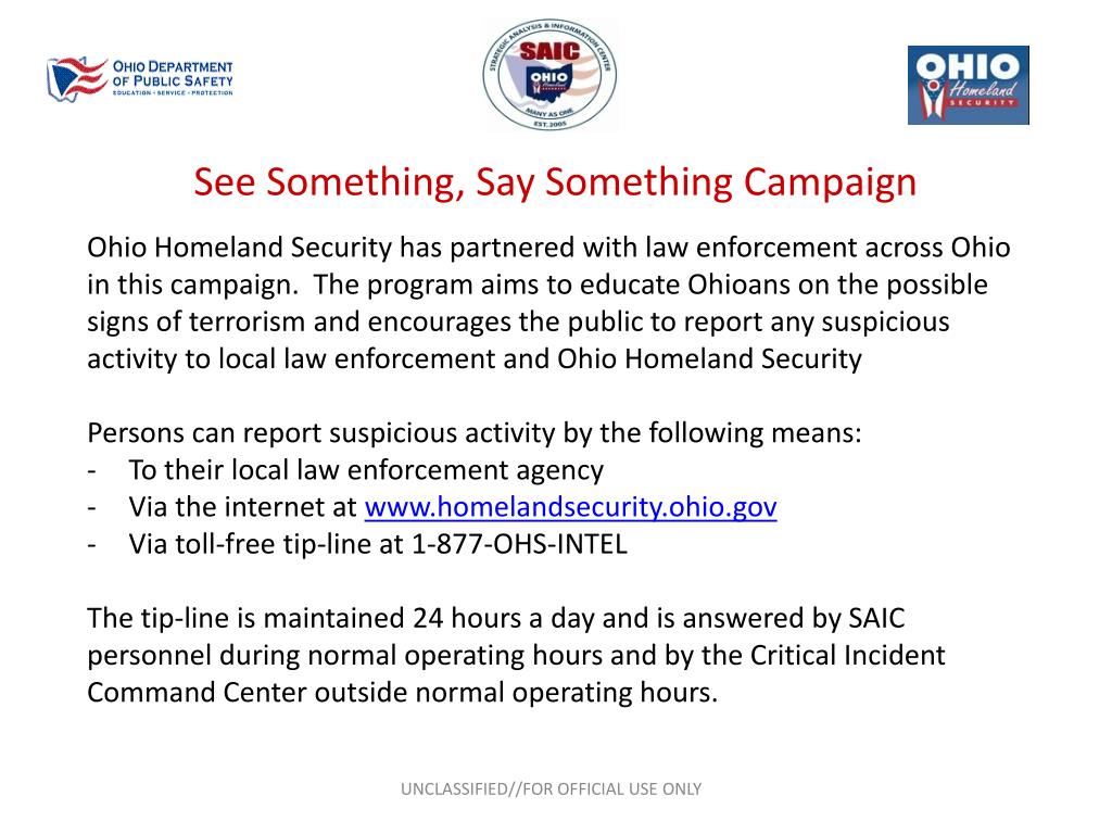 PPT - Ohio Homeland Security & The Strategic Analysis and Information ...