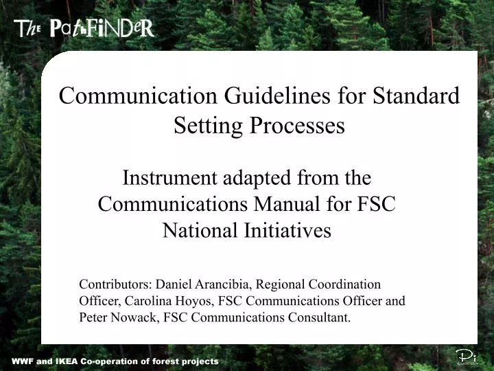 PPT - Communication Guidelines for Standard Setting Processes ...