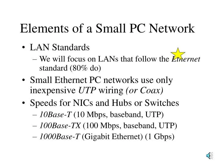 PPT - Elements of a Small PC Network PowerPoint Presentation, free ...