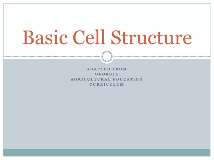 PPT - Basic Cell Structure PowerPoint Presentation, free download - ID ...
