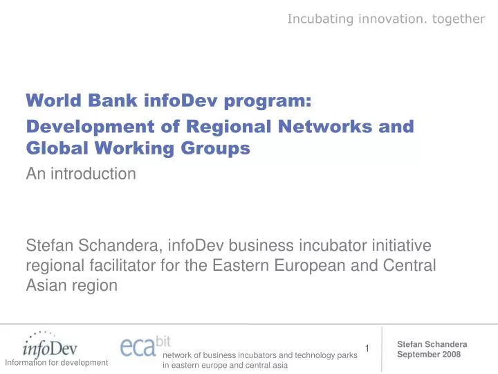 PPT - World Bank infoDev program: Development of Regional Networks and ...