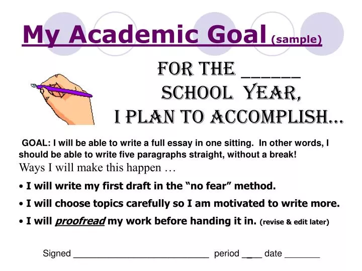 PPT - My Academic Goal (sample) PowerPoint Presentation, free download ...