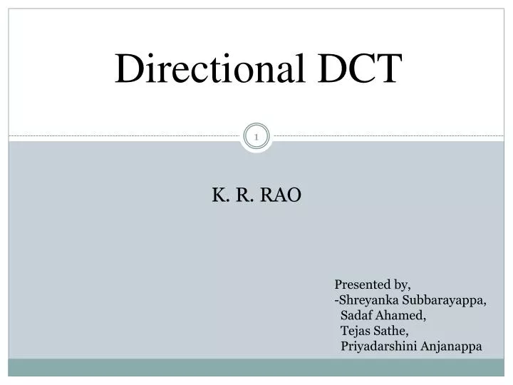 PPT - Directional DCT PowerPoint Presentation, free download - ID:6826355