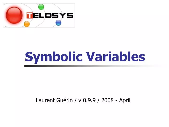 PPT - Symbolic Variables PowerPoint Presentation, free download - ID ...