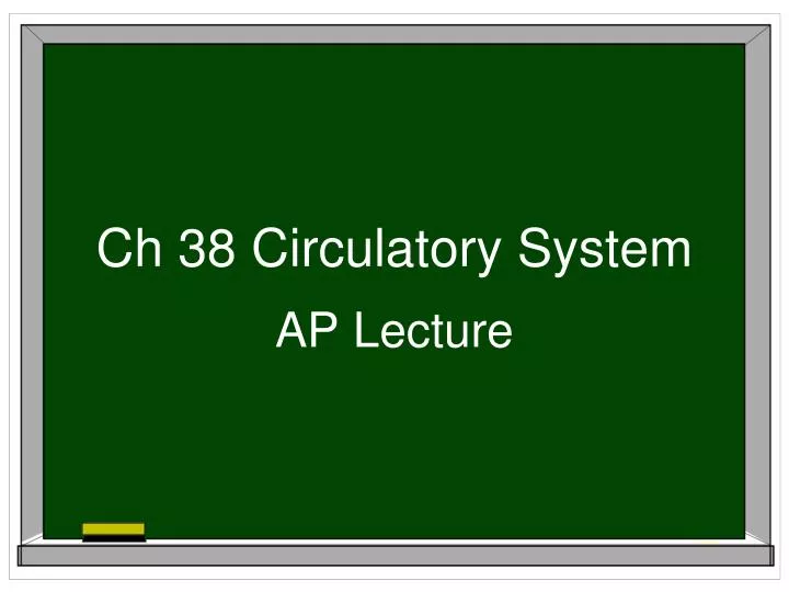 PPT - Ch 38 Circulatory System PowerPoint Presentation, free download - ID:6828660