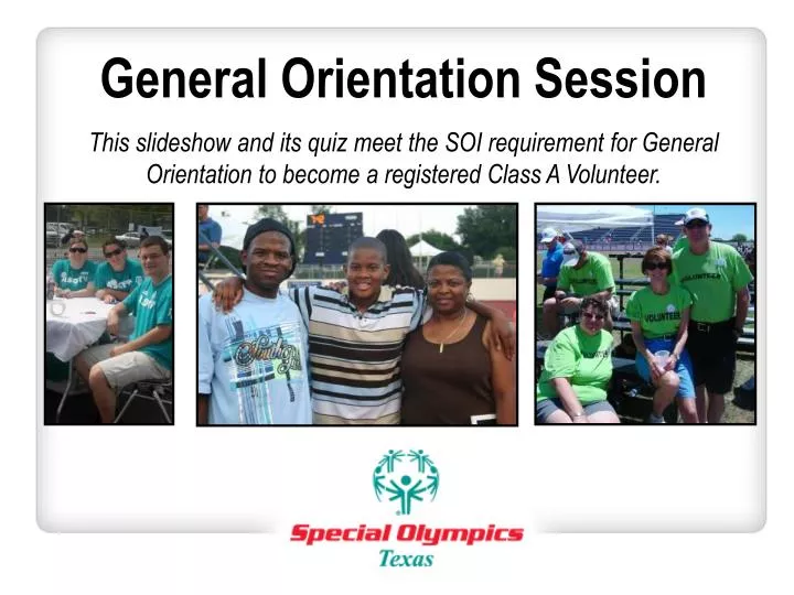 PPT - General Orientation Session PowerPoint Presentation, free ...