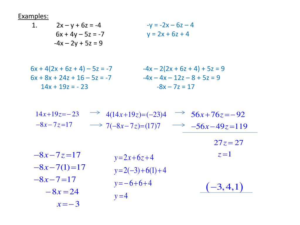PPT - Advanced Algebra Notes Section 3.4: Solve Systems of Linear ... PPT - Advanced Algebra Notes Section 3.4: Solve Systems of Linear ...