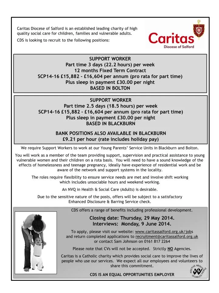 PPT - SUPPORT WORKER Part time 3 days (22.2 hours) per week 12 months ...