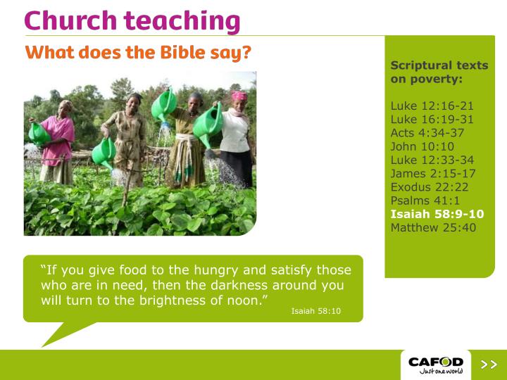 PPT - Scriptural texts on poverty: Luke 12:16-21 Luke 16:19-31 Acts 4: ...
