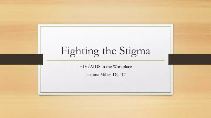 PPT - Fighting the Stigma PowerPoint Presentation, free download - ID:6831469