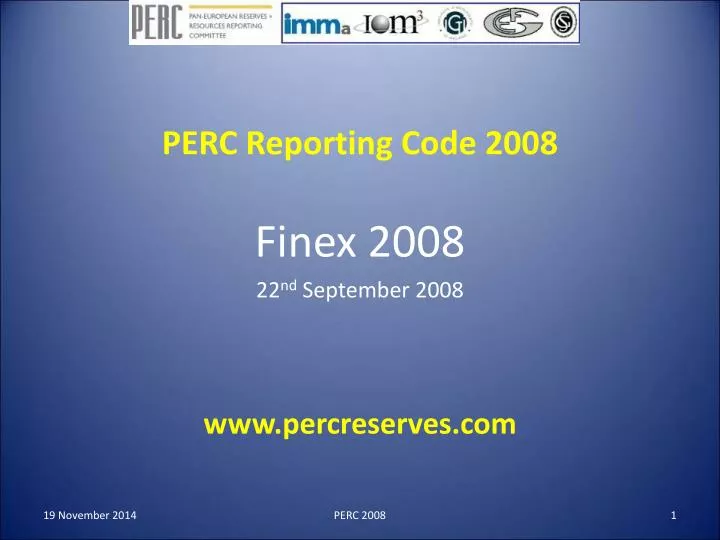 PPT - PERC Reporting Code 2008 PowerPoint Presentation, free download ...