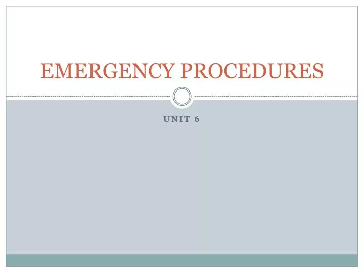 PPT - EMERGENCY PROCEDURES PowerPoint Presentation, free download - ID ...