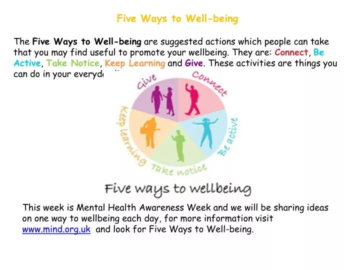 PPT - Five Ways to Well-being PowerPoint Presentation, free download ...