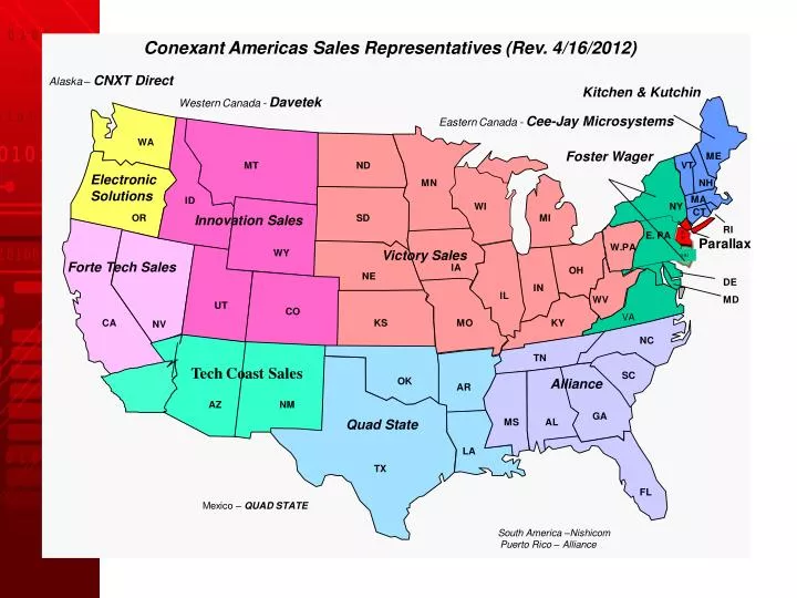 PPT - americas sales reps map PowerPoint Presentation, free download ...