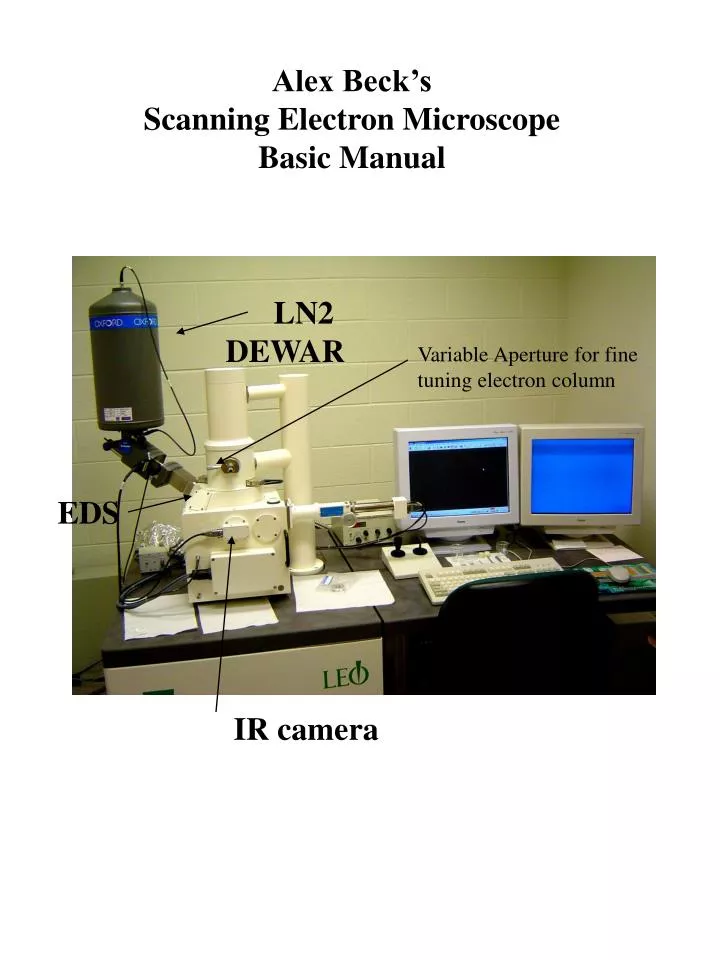 PPT - Alex Beck’s Scanning Electron Microscope Basic Manual PowerPoint ...