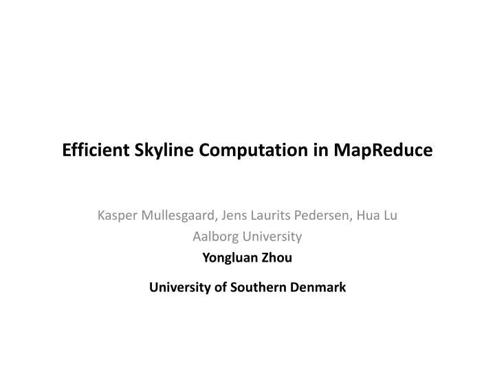 Ppt Efficient Skyline Computation In Mapreduce Powerpoint 8612
