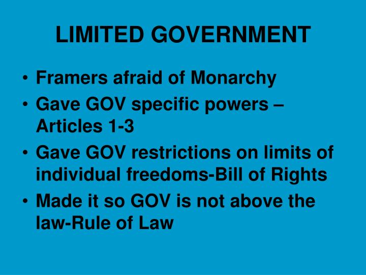 PPT - 6 PRINCIPLES OF OUR GOVERNMENT PowerPoint Presentation - ID:6836267