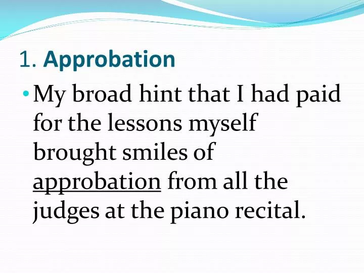 PPT - 1. Approbation PowerPoint Presentation, free download - ID:6836689