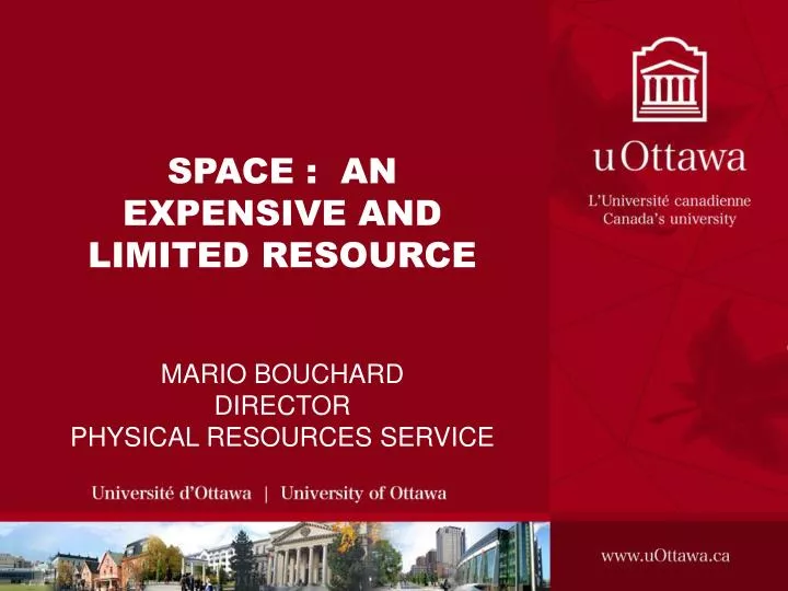 PPT - SPACE : AN EXPENSIVE AND LIMITED RESOURCE PowerPoint Presentation ...