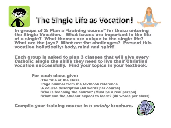 PPT - The Single Life as Vocation! PowerPoint Presentation, free ...