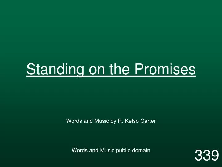 PPT - Standing on the Promises PowerPoint Presentation, free download ...
