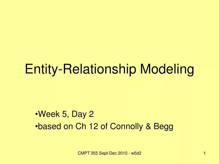 PPT - Entity-Relationship Modeling PowerPoint Presentation, free ...