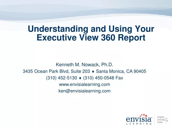 PPT - Understanding and Using Your Executive View 360 Report PowerPoint ...