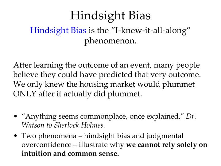 Hindsight Bias