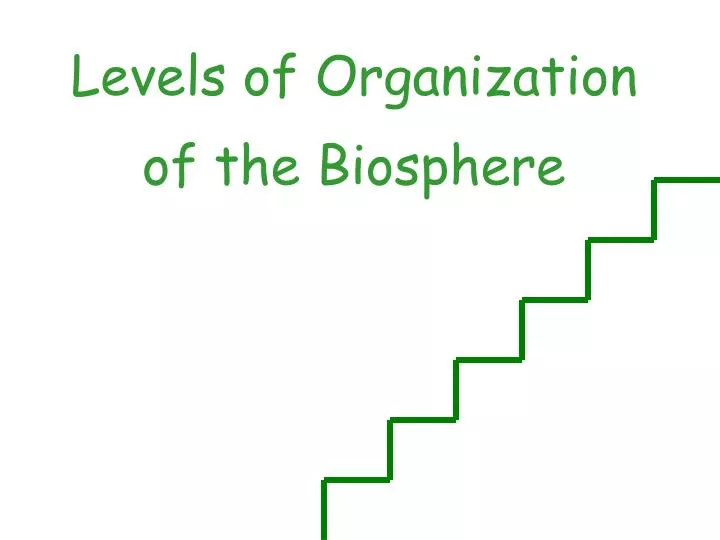 PPT - Levels of O rganization of the B iosphere PowerPoint Presentation ...