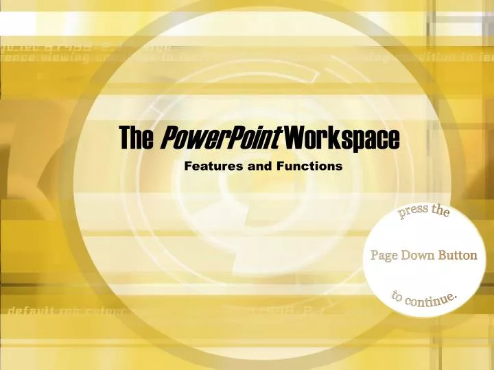 PPT - The PowerPoint Workspace PowerPoint Presentation, free download ...