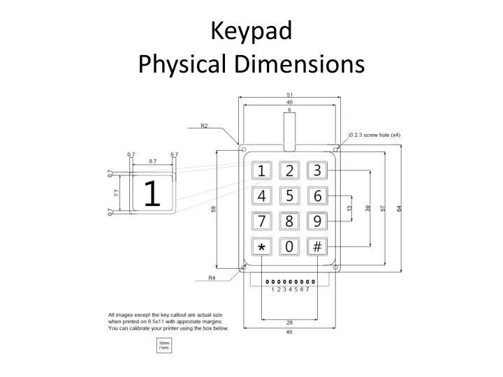 PPT - Keypad Physical Dimensions PowerPoint Presentation, free download ...