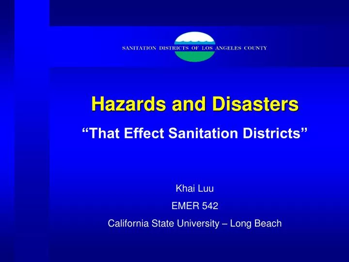 PPT - Hazards and Disasters PowerPoint Presentation, free download - ID ...