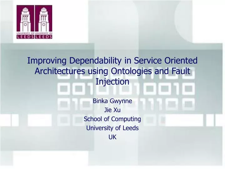 Ppt Improving Dependability In Service Oriented Architectures Using