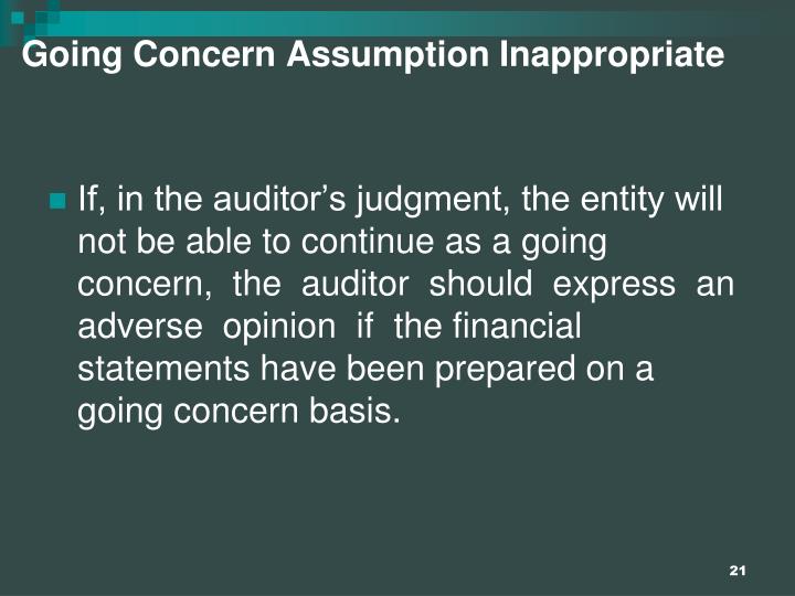 PPT - GOING CONCERN PowerPoint Presentation - ID:6845208