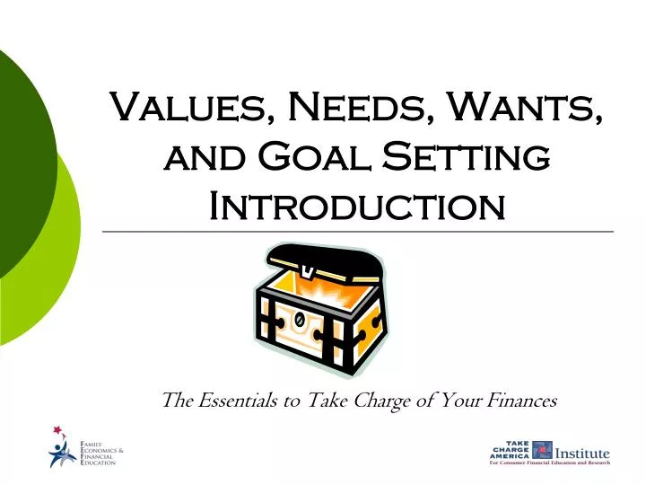 PPT - Values, Needs, Wants, and Goal Setting Introduction PowerPoint ...