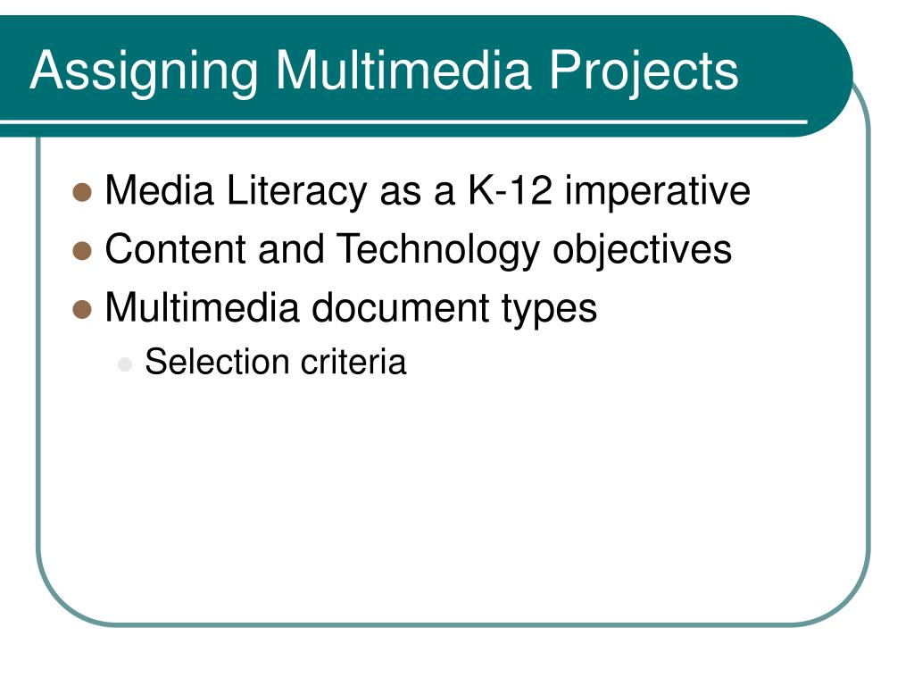 PPT - Assessing Multimedia Projects PowerPoint Presentation, free ...