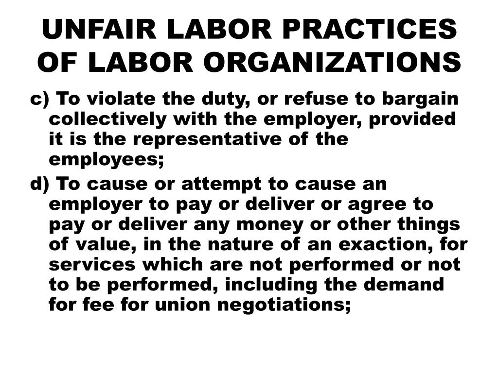 PPT - UNFAIR LABOR PRACTICES PowerPoint Presentation, free download ... PPT - UNFAIR LABOR PRACTICES PowerPoint Presentation, free download ...