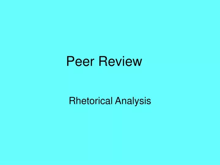 PPT - Peer Review PowerPoint Presentation, free download - ID:6847574