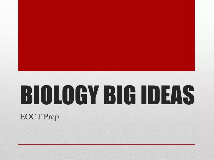 PPT - BIOLOGY BIG IDEAS PowerPoint Presentation, free download - ID:6847663