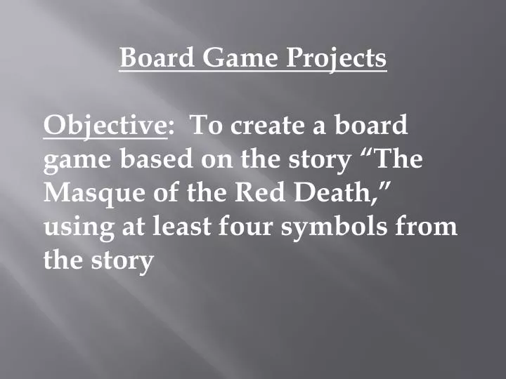 PPT - Board Game Projects PowerPoint Presentation, free download - ID ...