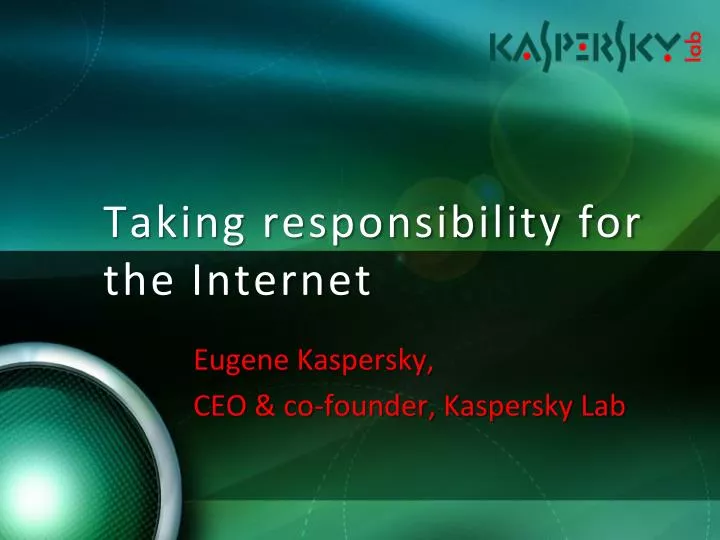 PPT - Taking responsibility for the Internet PowerPoint Presentation ...